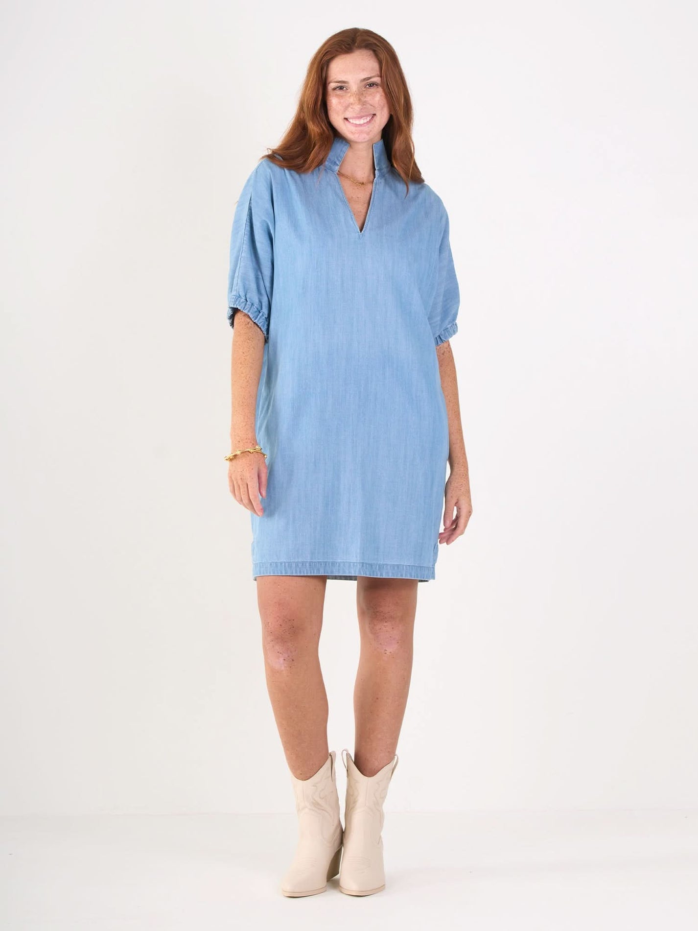 Poppy Dress in Denim Chambray – Emily McCarthy