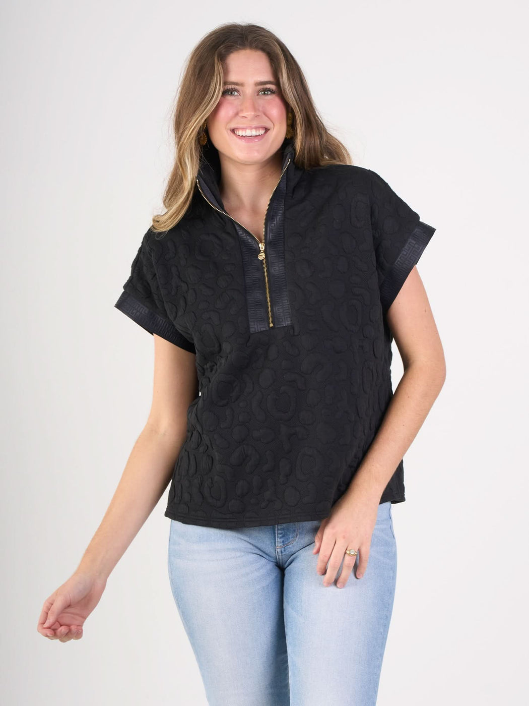 Poppy Pullover in Black Cheetah – Emily McCarthy