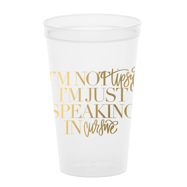 Tipsy Clear Stadium Cups – Emily McCarthy